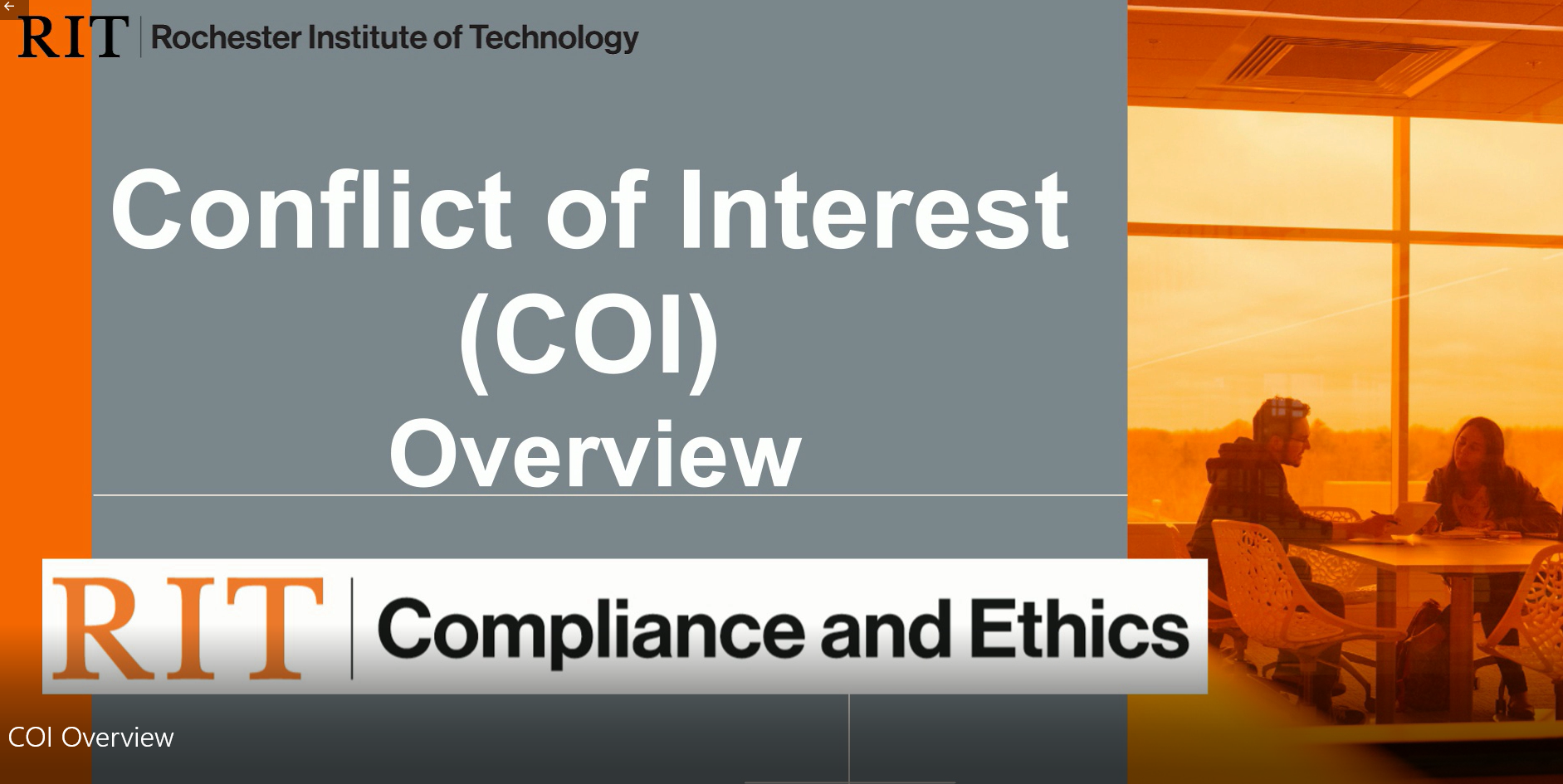 Conflict of Interest Overview | Compliance & Ethics | RIT